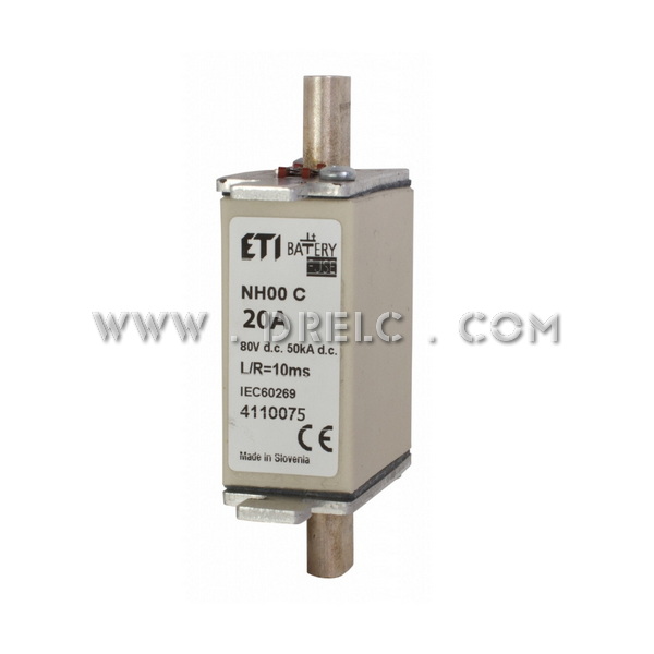 فیوز باتری ای تی آی ETI NH000 gBAT 25A 80V DC - صنعت و بازرگانی ریحانی ...
